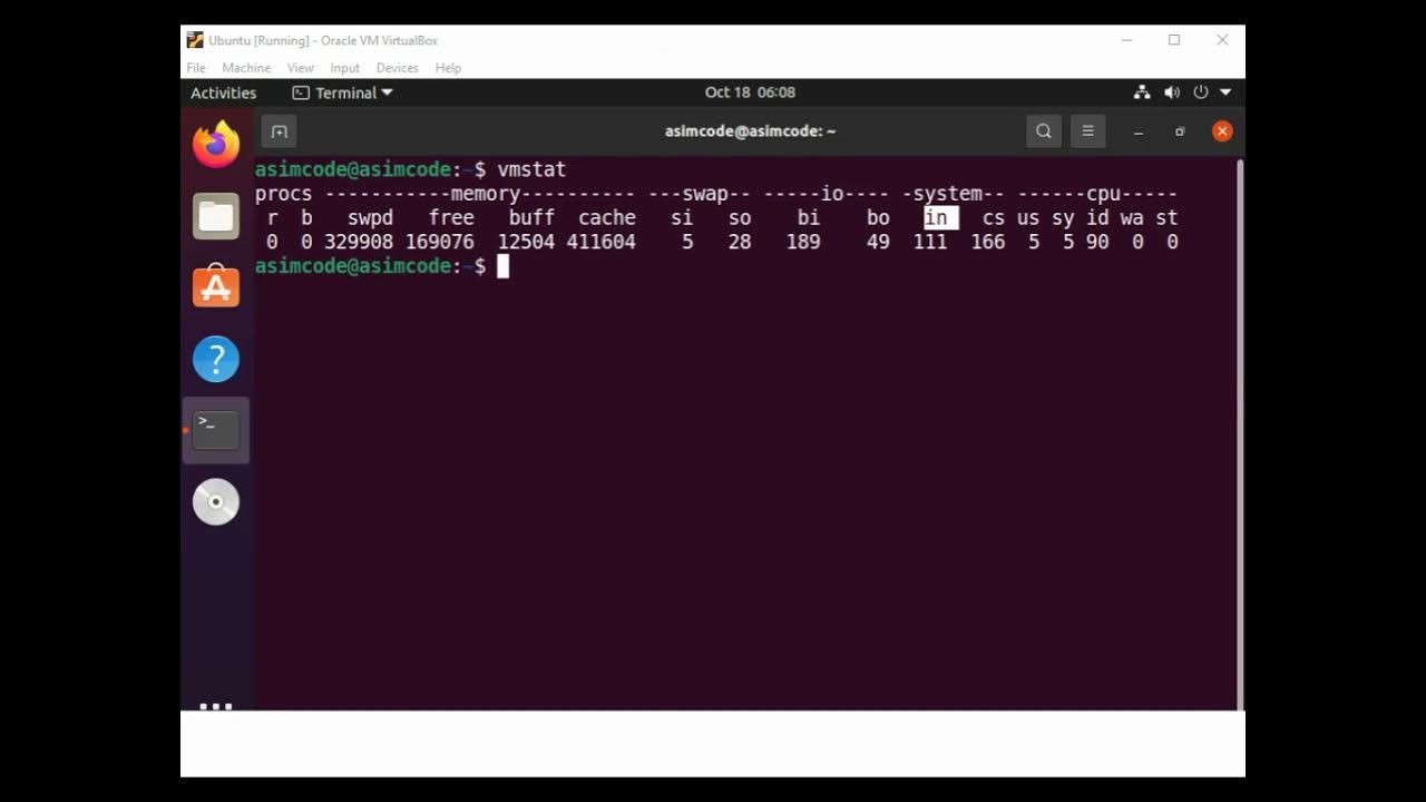 Linux vmstat tool - virtual memory statistics - YouTube