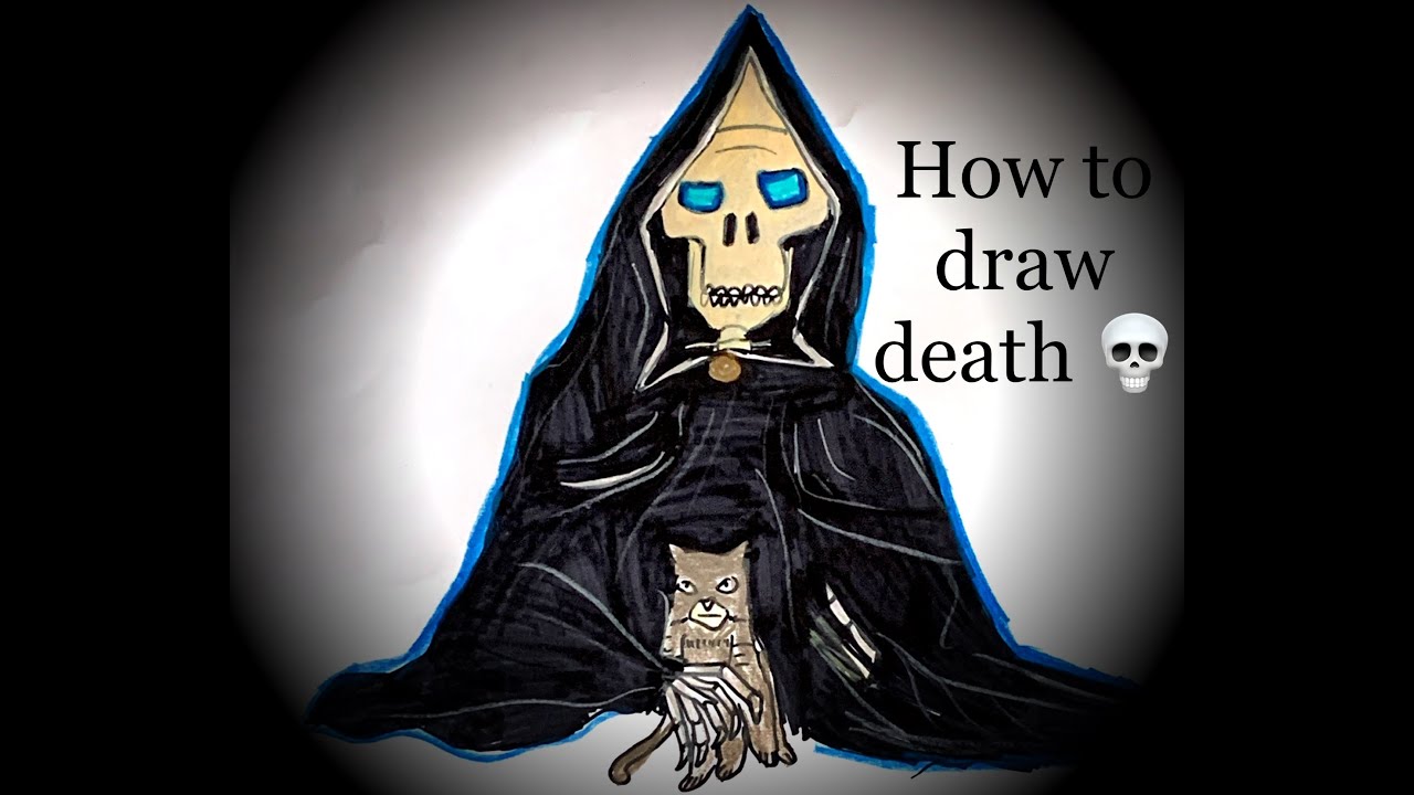 Drawing with Juni #105: Death the Grim Reaper | Terry Pratchett - YouTube