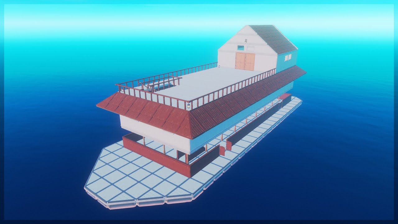 Raft - How to build a boat house 5(배 집 만들기 5) - YouTube