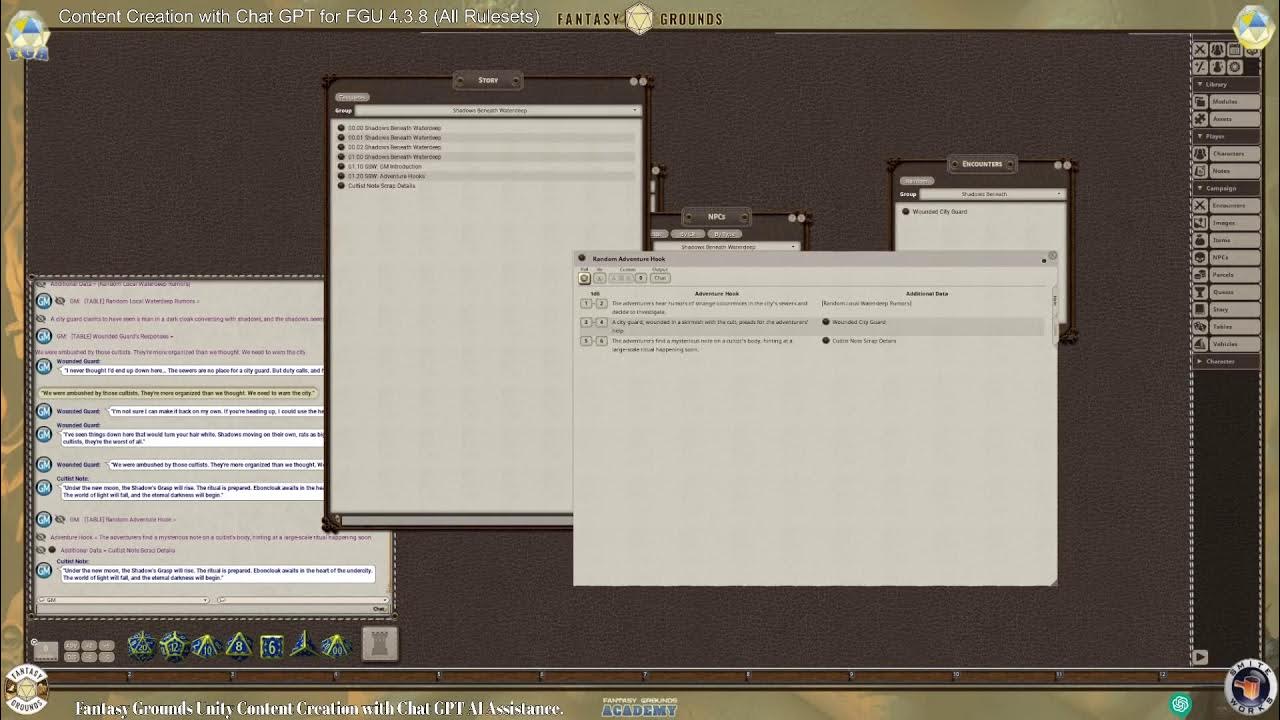 Content Creation with Chat GPT| Fantasy Grounds Unity| FGU 4.3.8 - YouTube