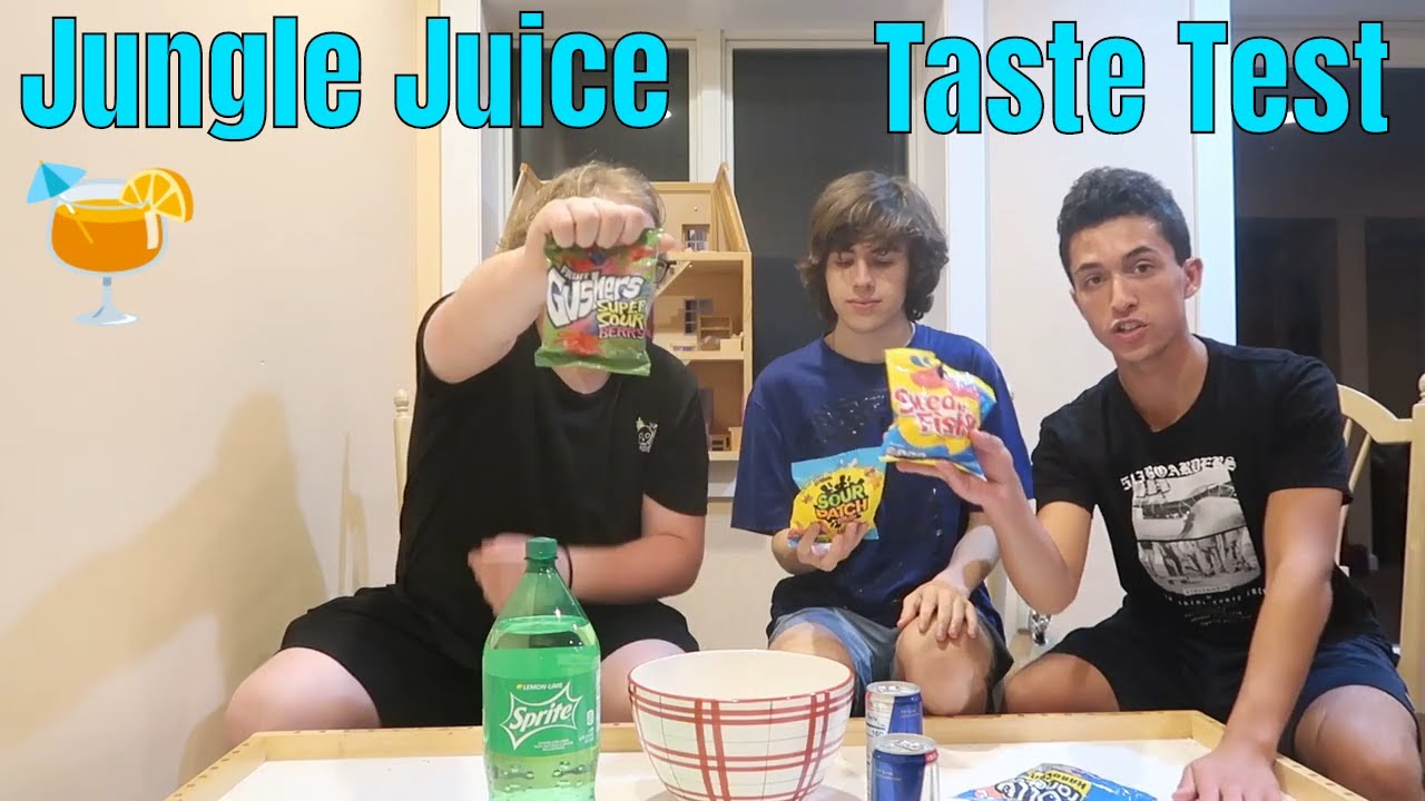 JUNGLE JUICE TASTE TEST WITH THE BOYS - YouTube