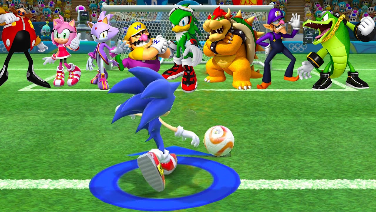 Mario & Sonic at the Rio 2016 Olympic Games Football Team Sonic vs All ...