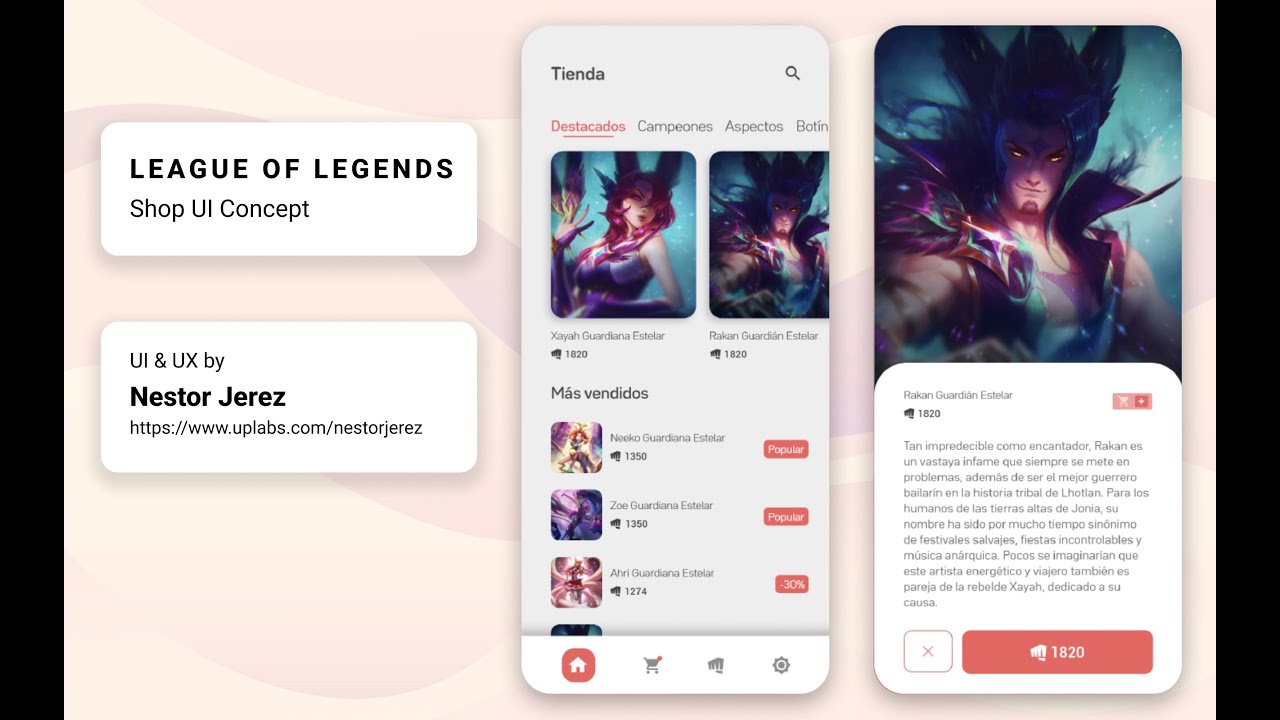 League of Legends Shop Concept UI - Part 1 - React Native - YouTube