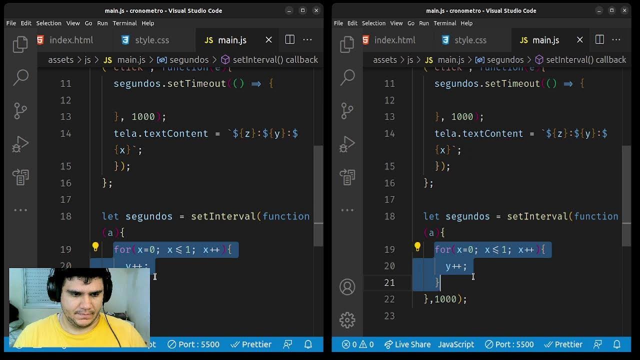 Criando Um Cronometro Em Javascript Puro Live Aovivo Youtube