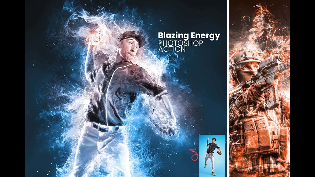 How to Create a Blazing Energy Photo Effect in Photoshop - YouTube