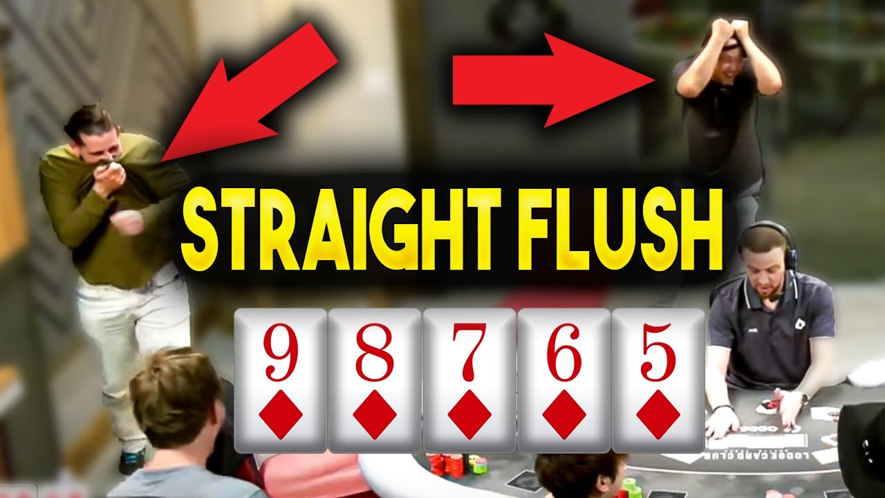 Poker Player Hits ONE OUT To Get STRAIGHT FLUSH! (INSANE) - YouTube