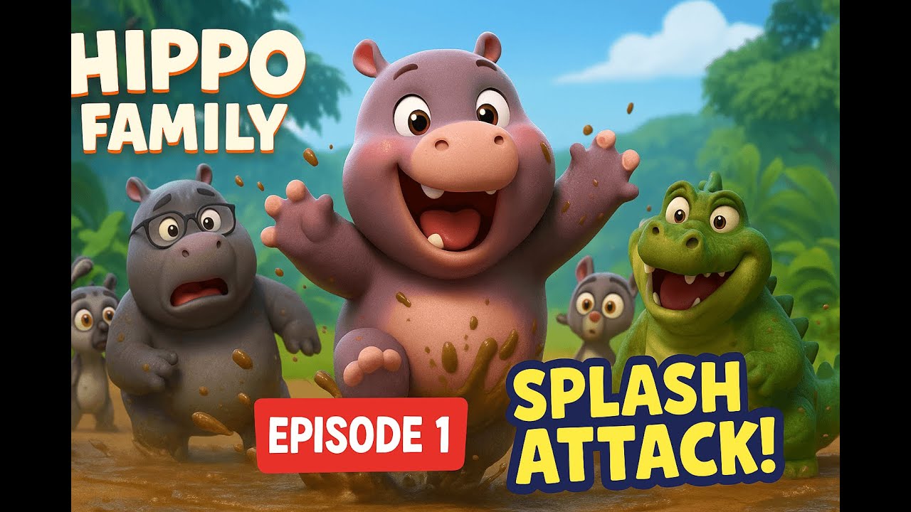 Hippo Family - Episode 1: Epic Mud Splash! - Lyric | Cartoon for Kids ...