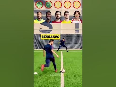 Neymar vs Modric vs Courtois vs Camavinga vs Bernardo Silva : Penalty Challenge 🏆😵 - YouTube