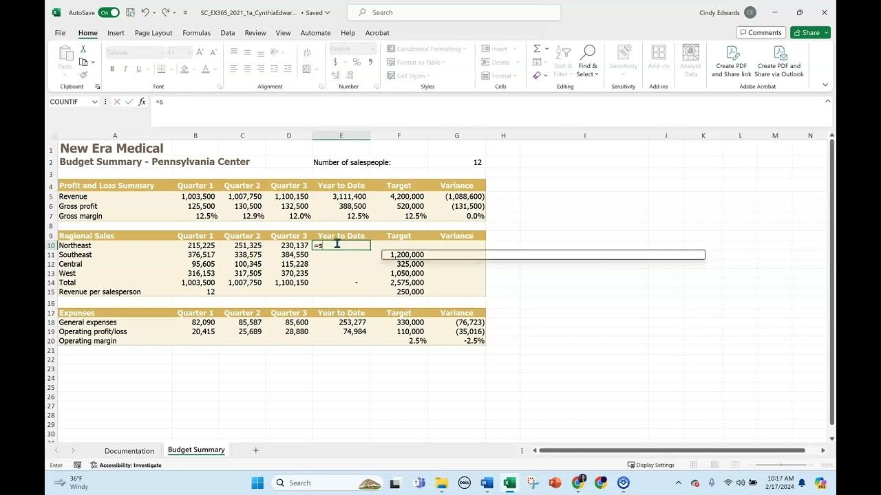 Excel 2021 Module 1 S Cashman Cengage End of Module Project 1 - YouTube