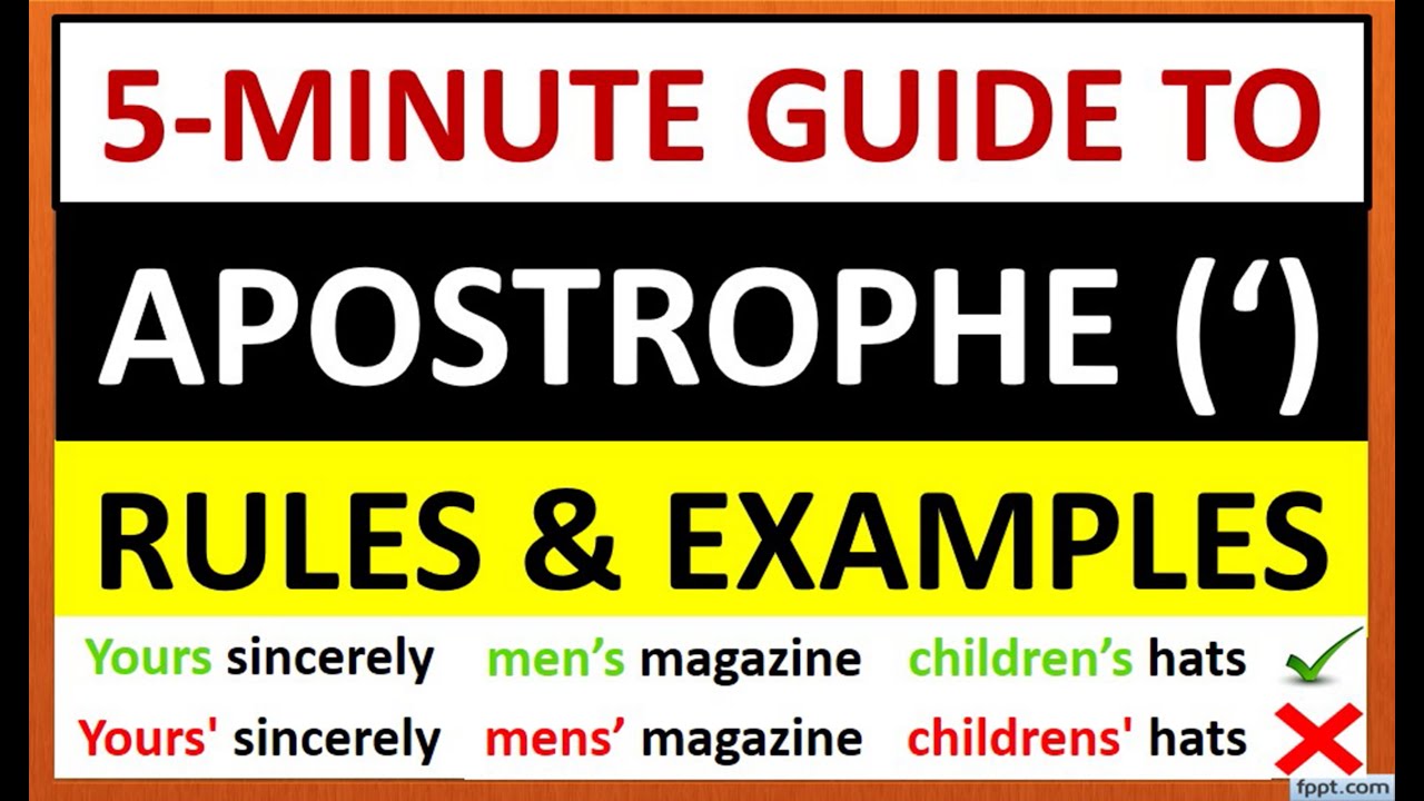 Basic English Grammar - Apostrophe | English Grammar For Kids-Students ...