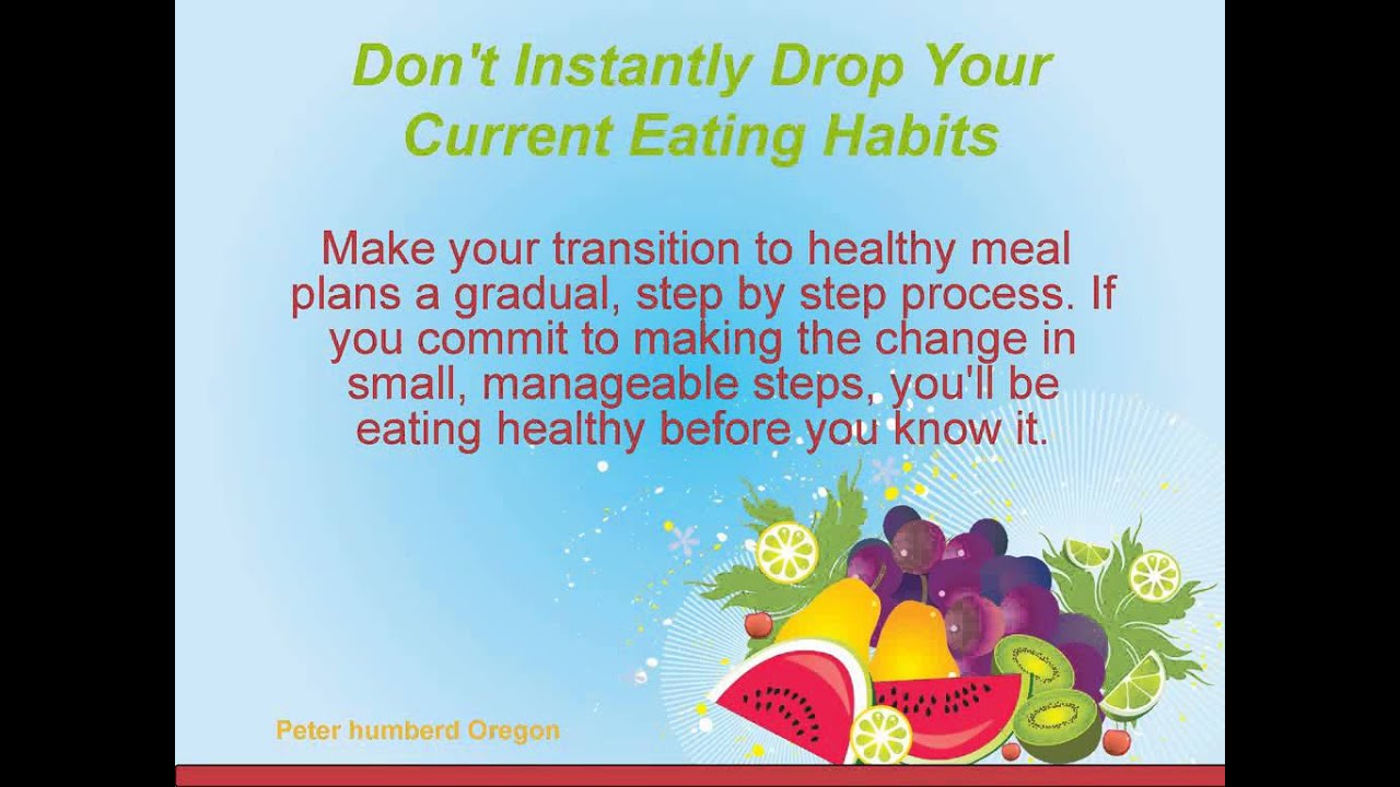 Peter Humberd Oregon - Healthy Eating Guidelines - YouTube