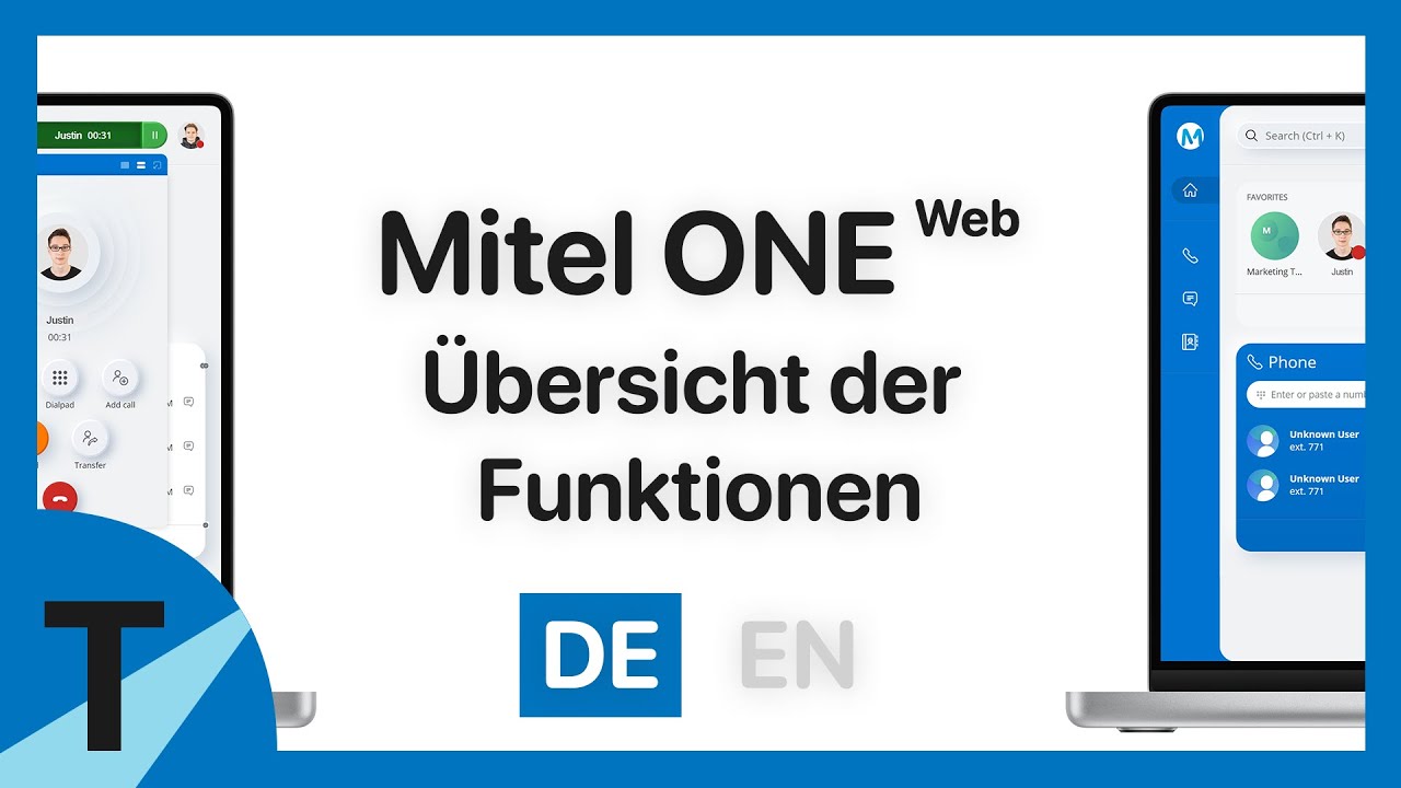 Mitel ONE | Web App | Übersicht der Funktionen - YouTube