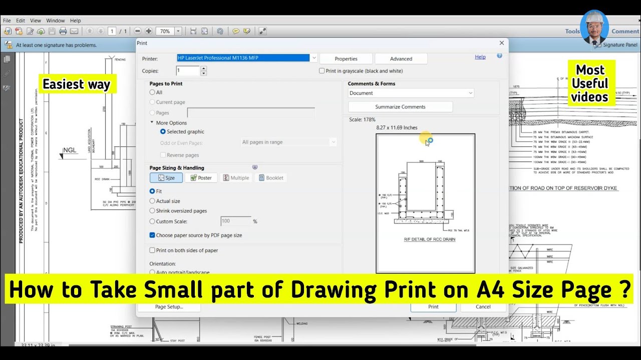 How to Print Zoomed Architecture Drawings on A4 Size | Step-by-Step Guide | Take a Snapshot in ...