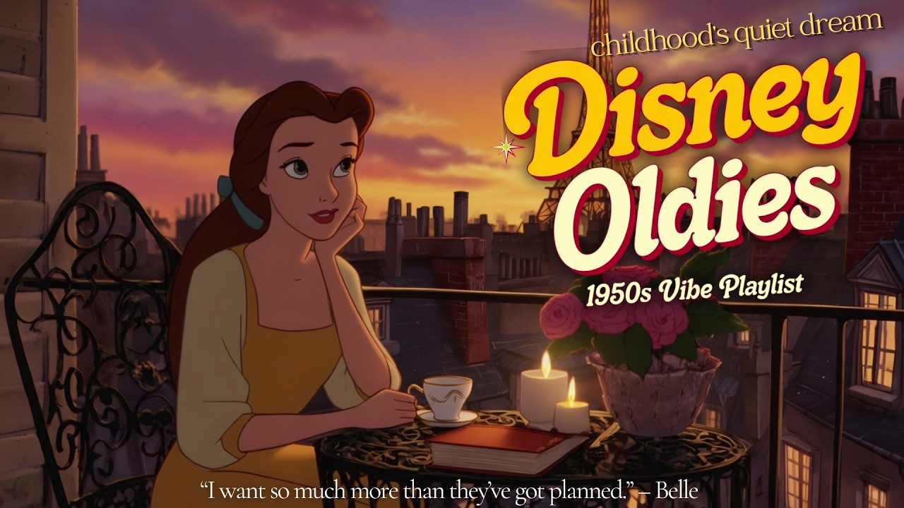 Playlist | Oldies Disney Music with Belle 🌅 Golden Hour in Paris for ...