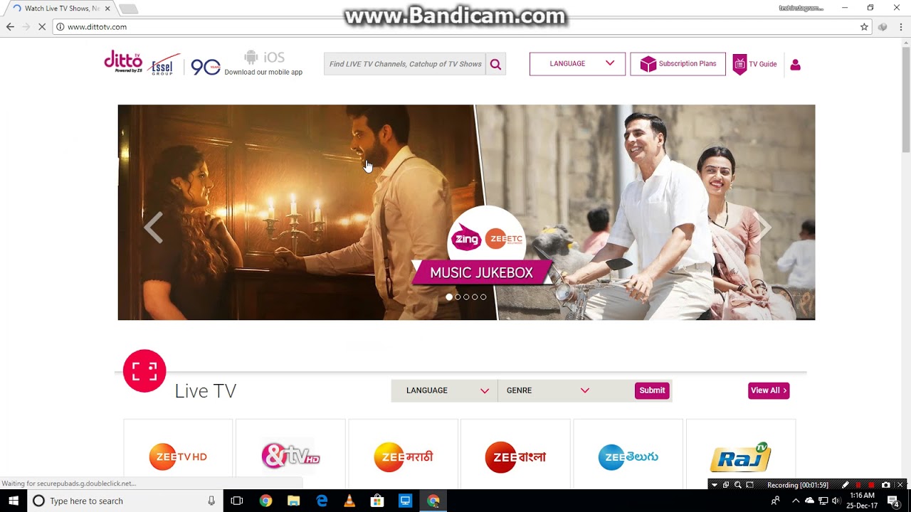 how to see all live tv channels of ditto tv on vlc - YouTube