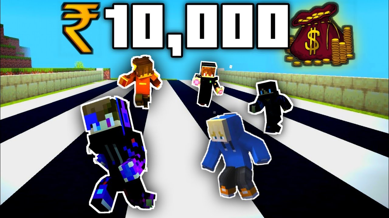 First To Finish Wins Rs10,000 | Minecraft Hindi | Basu Plays - YouTube