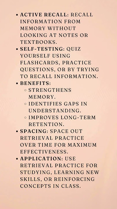 Retrieval practice study method#shorts - YouTube