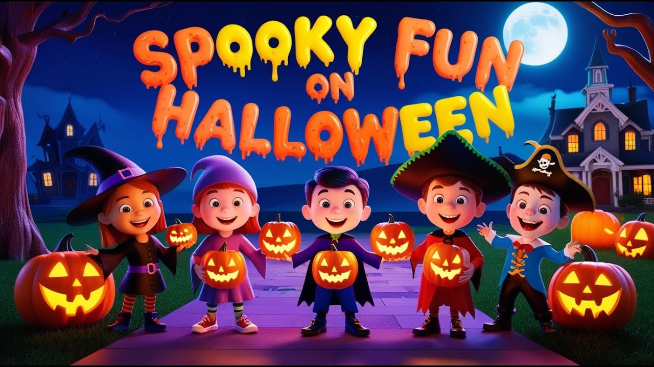 SPOOKY FUN ON HALLOWEEN NIGHT |POEM FOR KIDS AND TODDLERS | - YouTube