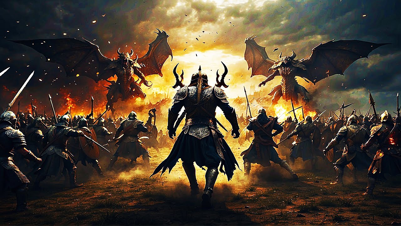 Epic Fantasy Art: Unveiling the Mythological Final Battle (AI Generated ...