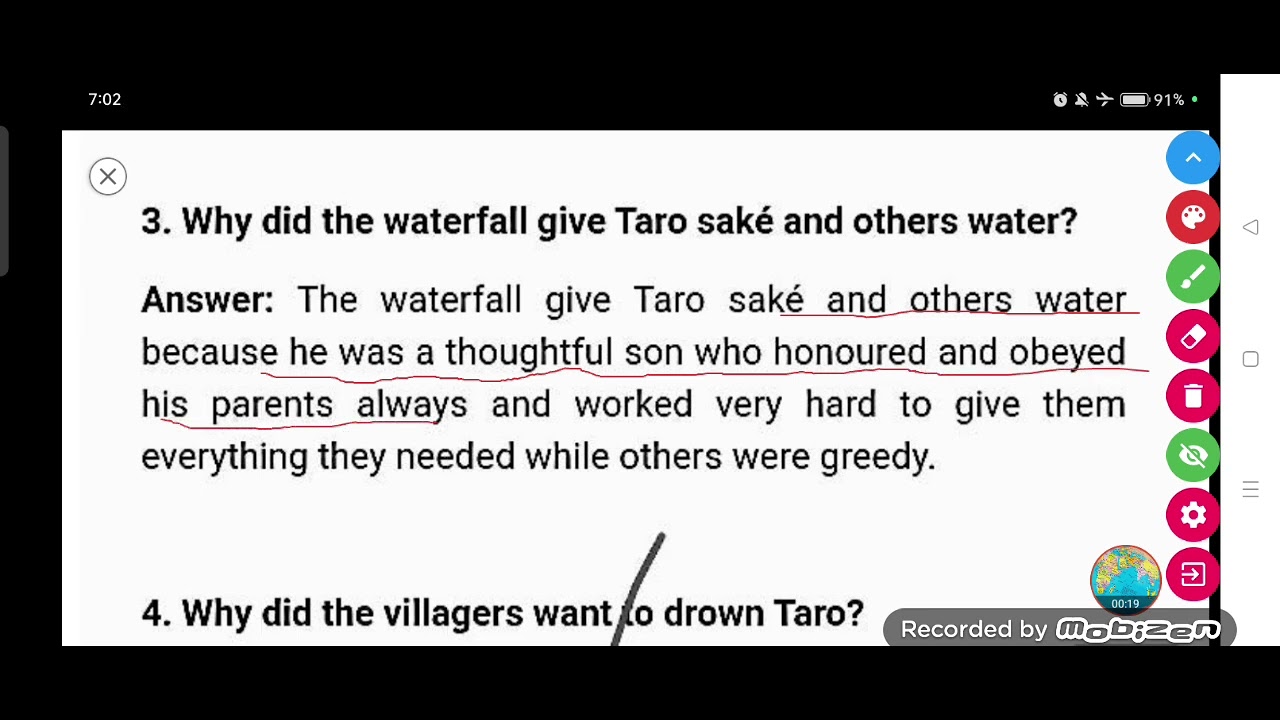 Why did the waterfall give Taro saké and others water? - YouTube