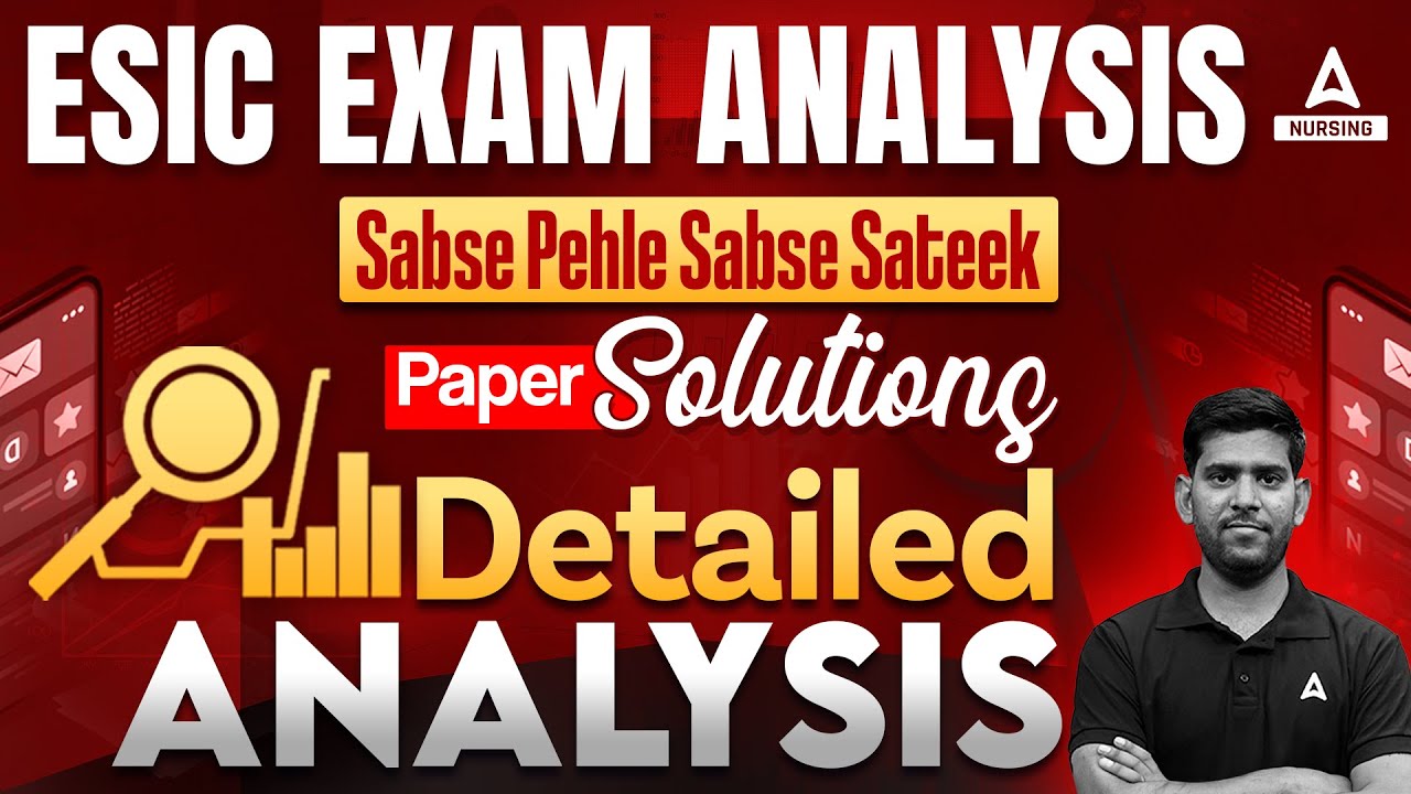 Esic Staff Nurse 2024 Paper Solution |esic staff nurse Exam Analysis ...