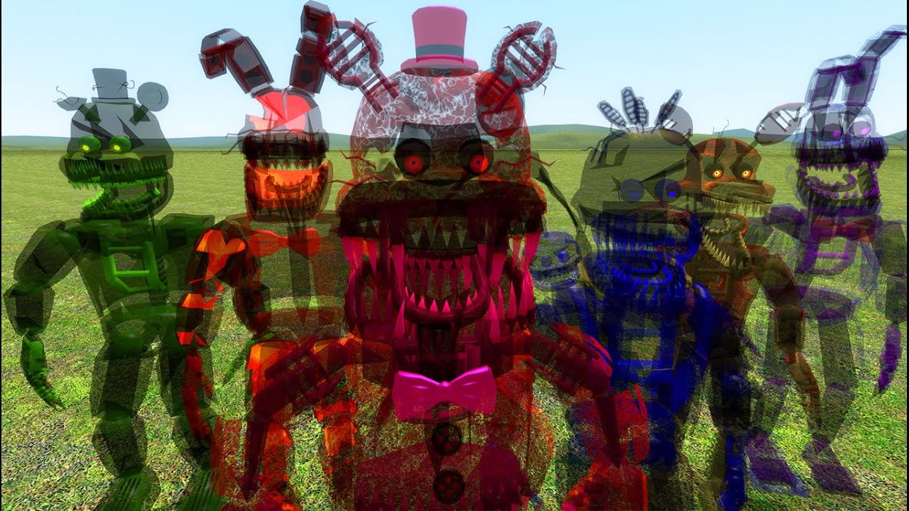 NIGHTMARE GHOST ANIMATRONIC HALLOWEEN PARTY! (Gmod FNAF Sandbox Funny ...