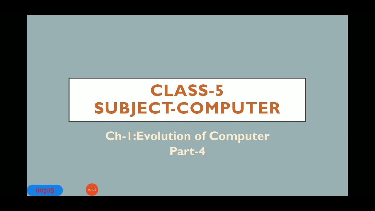 Class-5/Computer/Ch-1:Evolution of Computer/Part-4 - YouTube