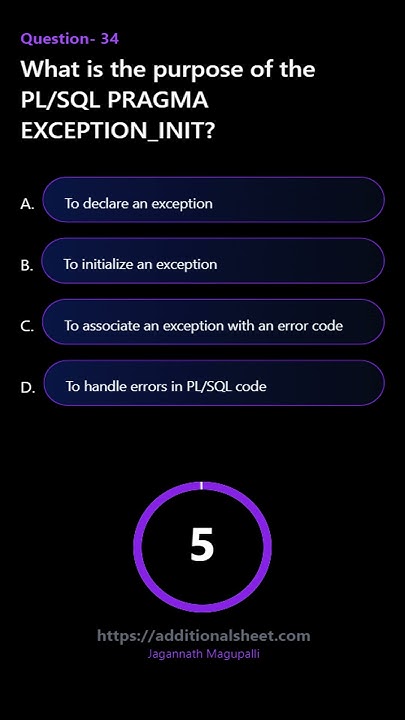 What is the purpose of the PL SQL PRAGMA EXCEPTION INIT - YouTube