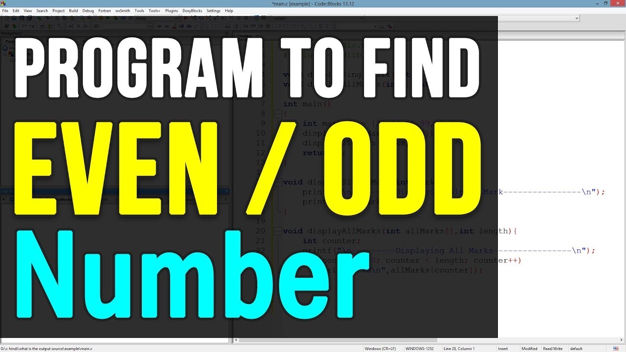 C Program To Print Even Numbers From 1 To N And Their Sum YouTube C Program To Print Even Numbers From 1 To N And Their Sum YouTube