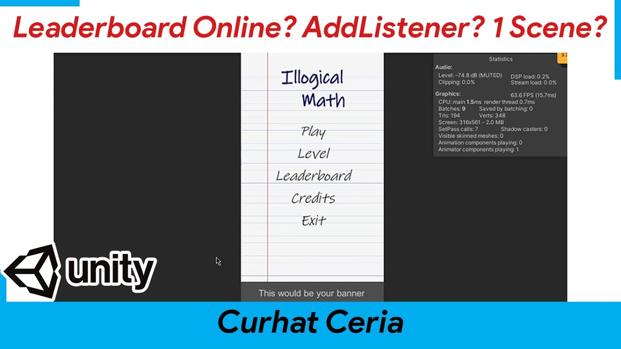 Curhat Ceria Game "Illogical math"! Leaderboard Online? AddListener? 1 ...