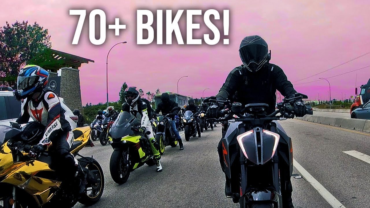 Motorcycles take over the freeway (PowerRiders Meetup 2019) - YouTube