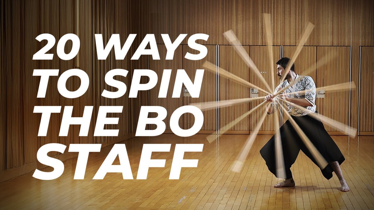 Bo staff spinning in 20 ways - Bujinkan bo jutsu bo furi gata - YouTube