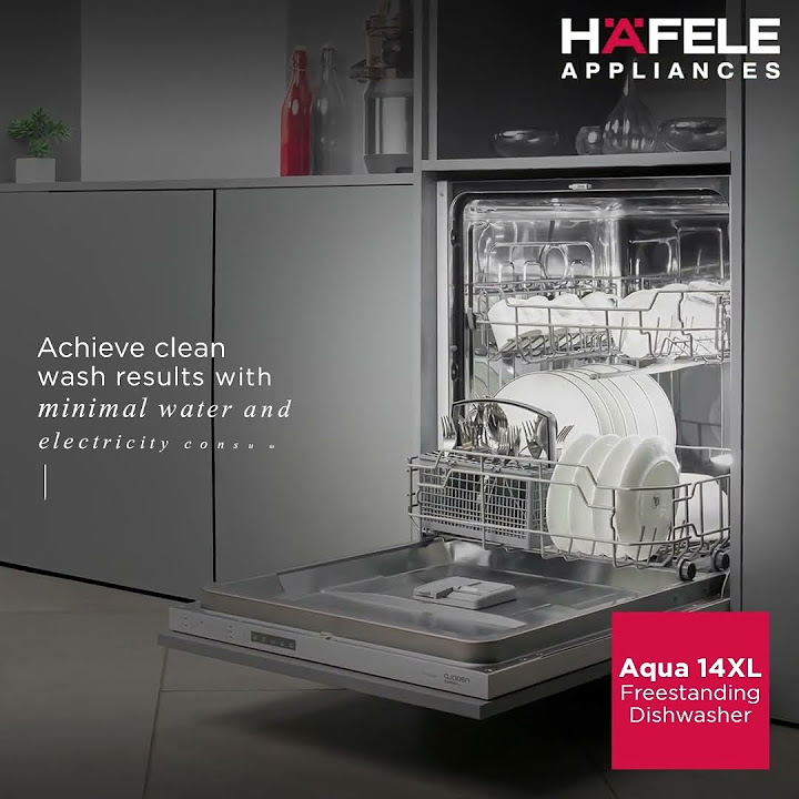 Hafele’s Aqua 14XL Freestanding Dishwasher - YouTube
