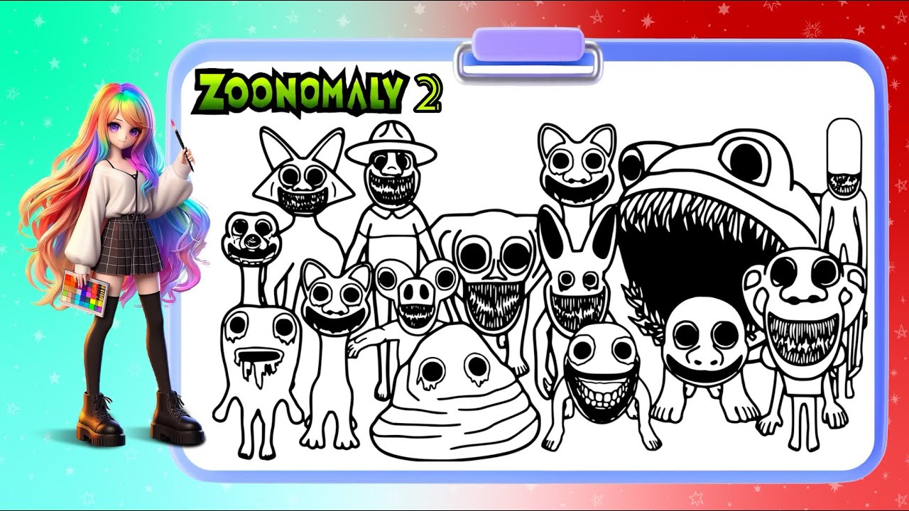 ZOONOMALY 2 New Coloring Pages / How To Draw Zoonomaly / NCS - YouTube