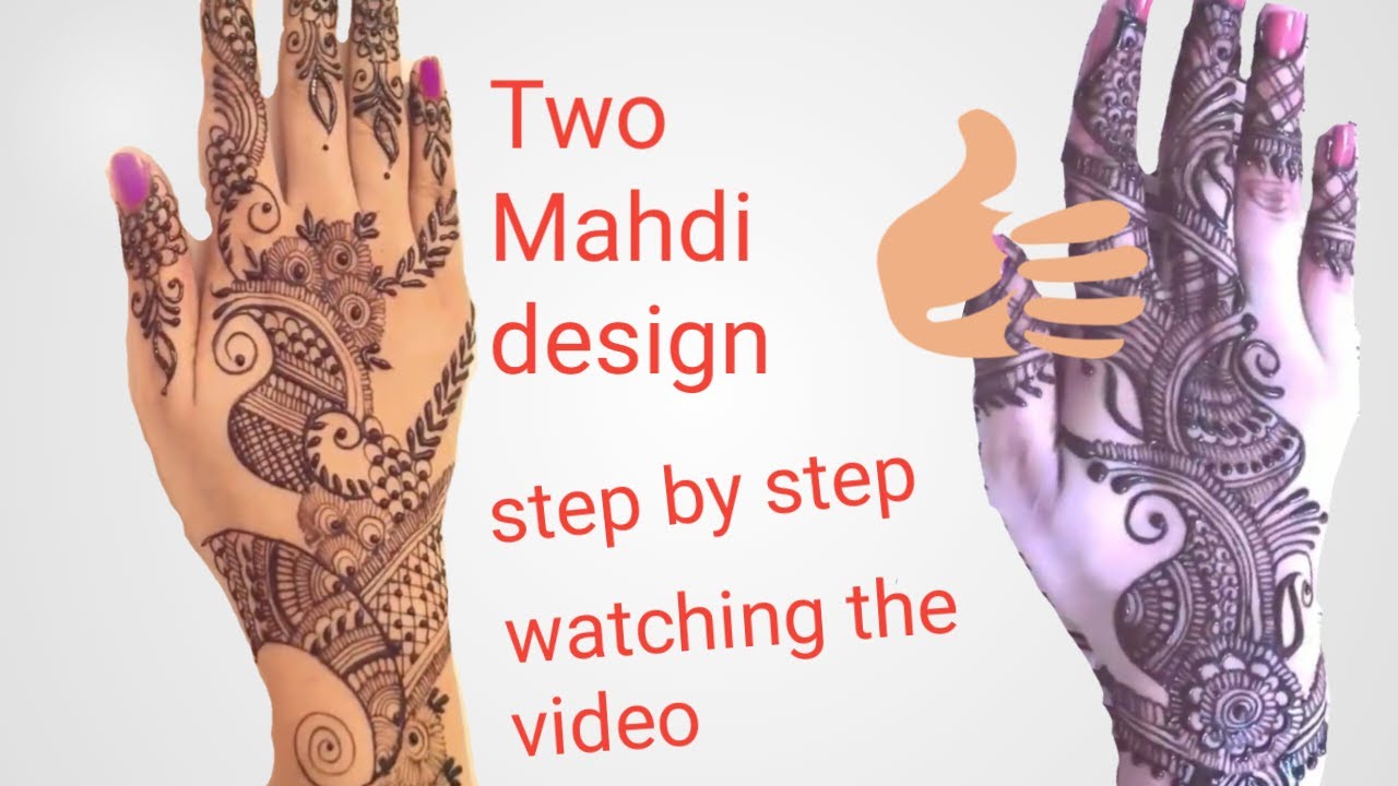 Simple Latest Two Mahdi Design Step By Step 720p 👌👌👌👌👌👌👌👌👌👌👌 Youtube