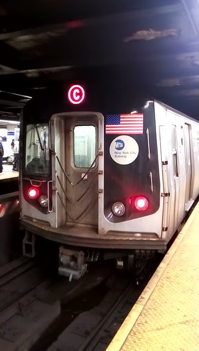 Manhattan Bound R160A C train leaving Jay Street Metrotech - YouTube