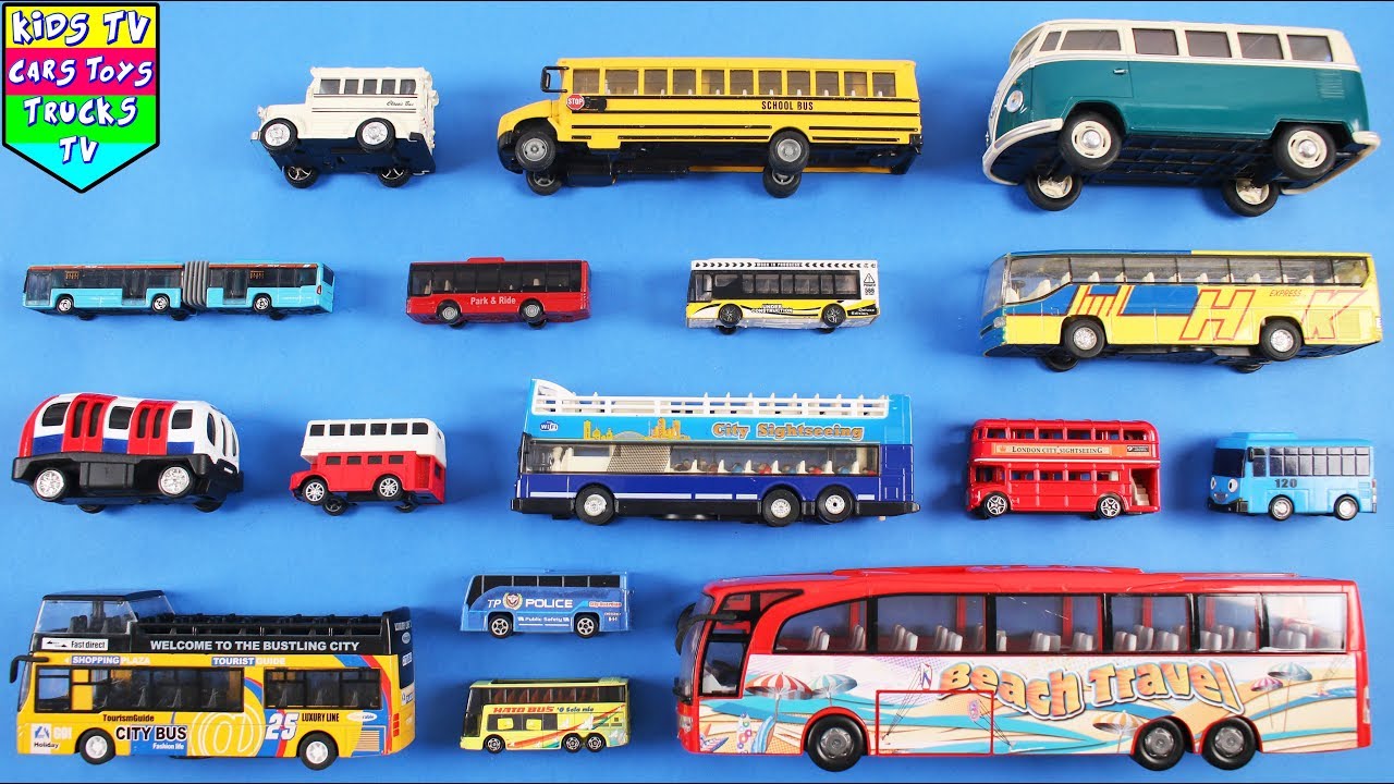 Learn Types Of Buses For Kids | Educational Videos With Toys - YouTube