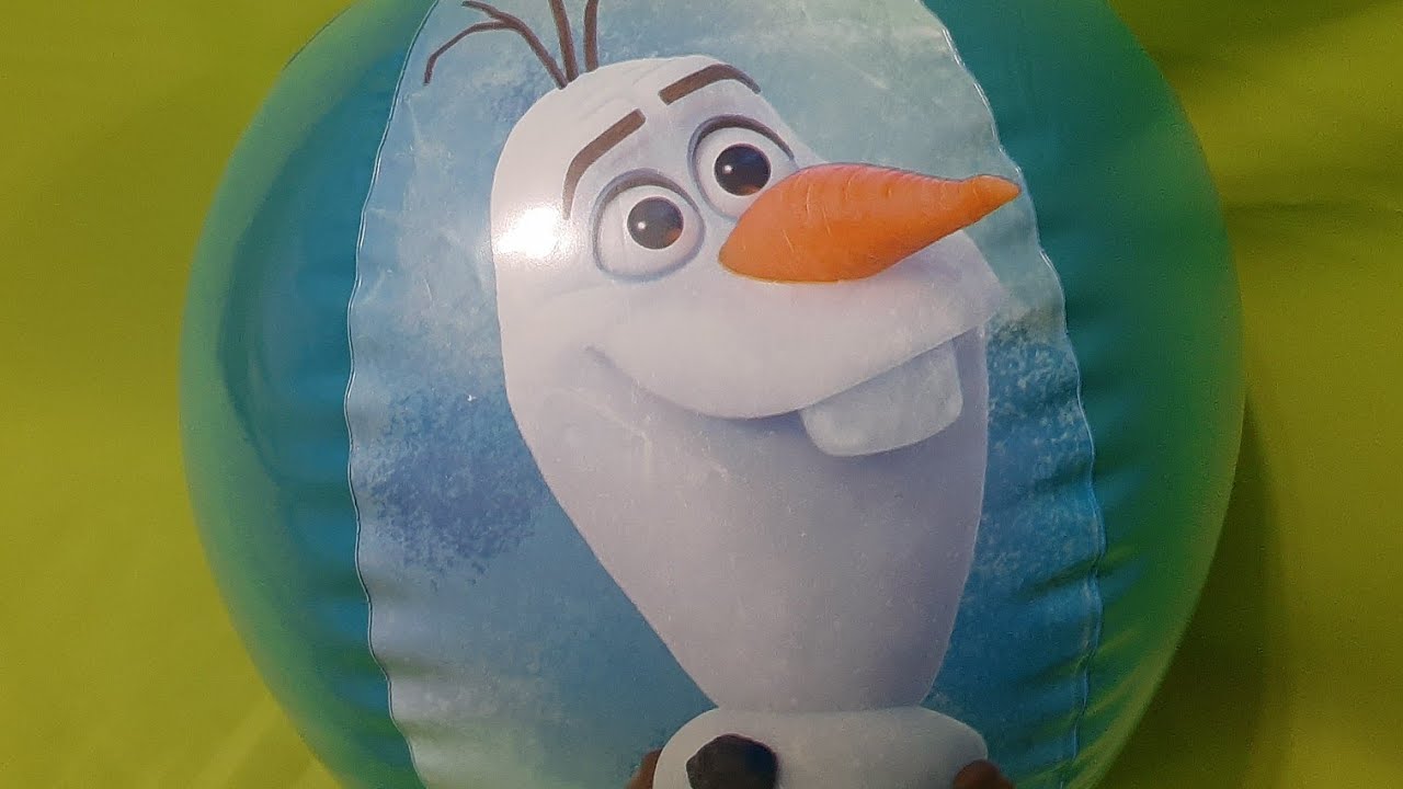 Frozen Olaf Beach Ball Inflating Fun!! - YouTube