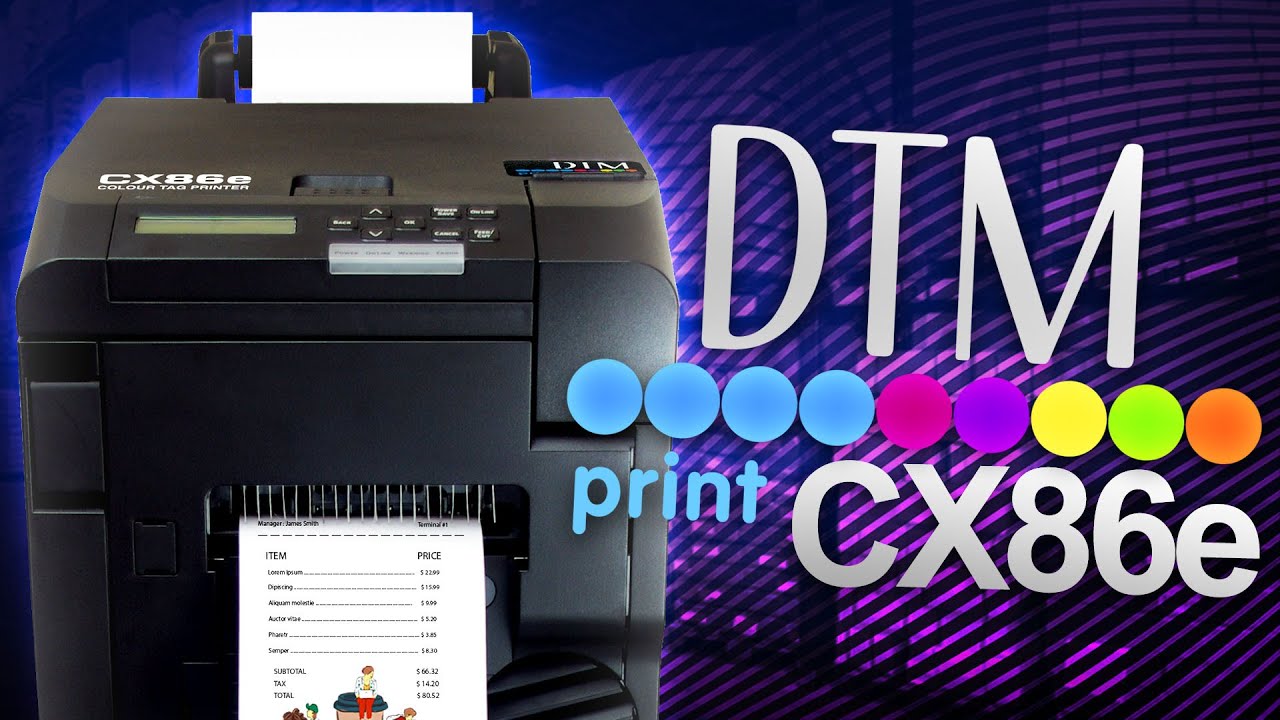 DTM CX86e Colour Tag Printer - YouTube