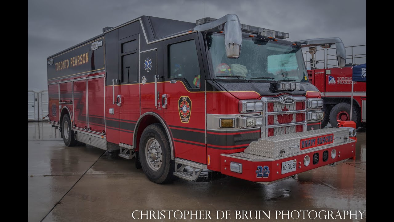 Toronto Pearson Fire Heavy Rescue 22 Responding - YouTube
