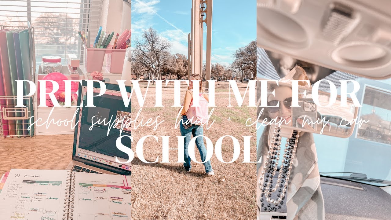 PREP WITH ME FOR SPRING SEMESTER ( school shopping haul-organize my ...