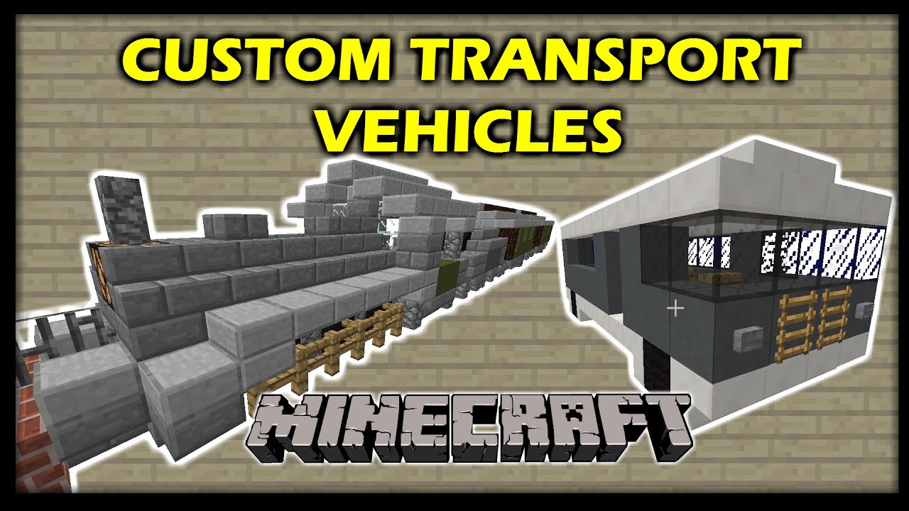 [1.9 Vanilla Minecraft] Custom TRANSPORT VEHICLES in 7 commands - YouTube