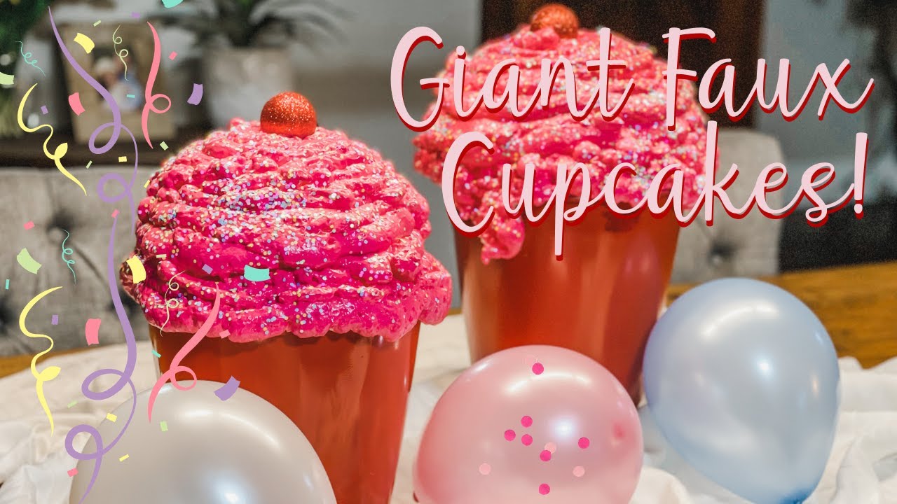 How To Make Giant Fake Cupcakes! - YouTube