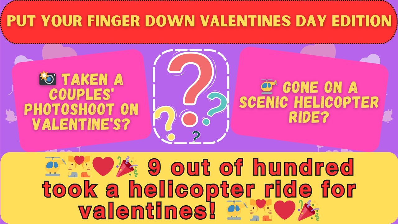 👇 Put Your Finger Down - 💖 🌹Valentines Day Edition! Valentines Day ...