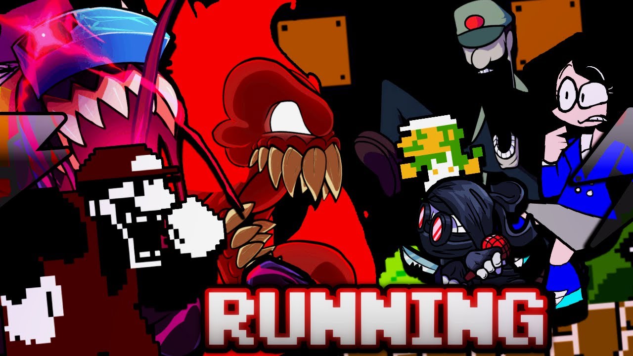 RUNNING but Every Turn a Different Character Sings 🎶⚡ (FNF Cycles ...