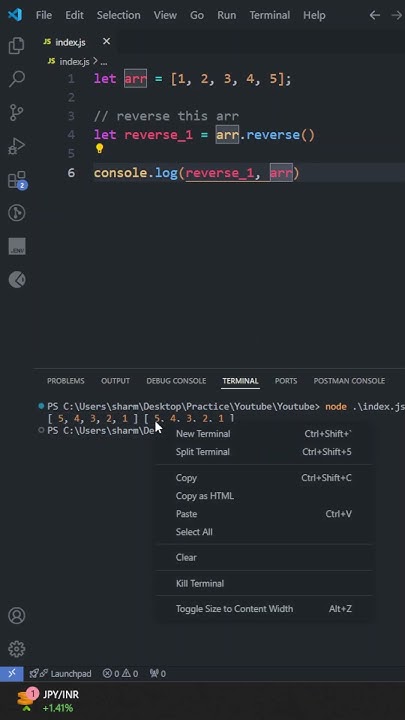 Understanding Toreversed Method In Javascript Javascriptdev Javascriptinterview Ytshorts