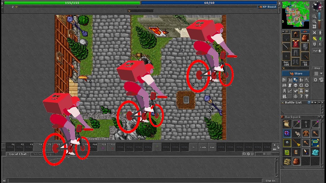 iFood em Rookgaard: Entregador de food sem Pot! - Tibia - YouTube