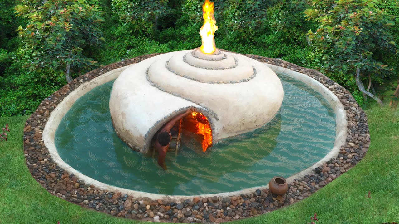 Digging To Build Swimming Pool and Shaping a Curved Snail House - YouTube