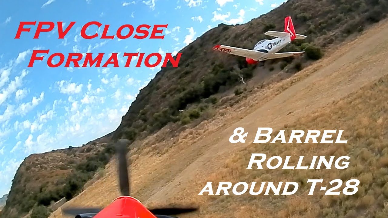 FPV Apache Rolls & Tight Formation around Doug’s T-28 - YouTube