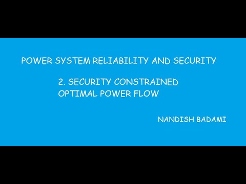 2 SECURITY CONSTRAINED OPTIMAL POWER FLOW - YouTube